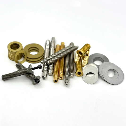 Pool Cue Hardware, Joint pin, Brass Insert, rings and butt cap screw ...